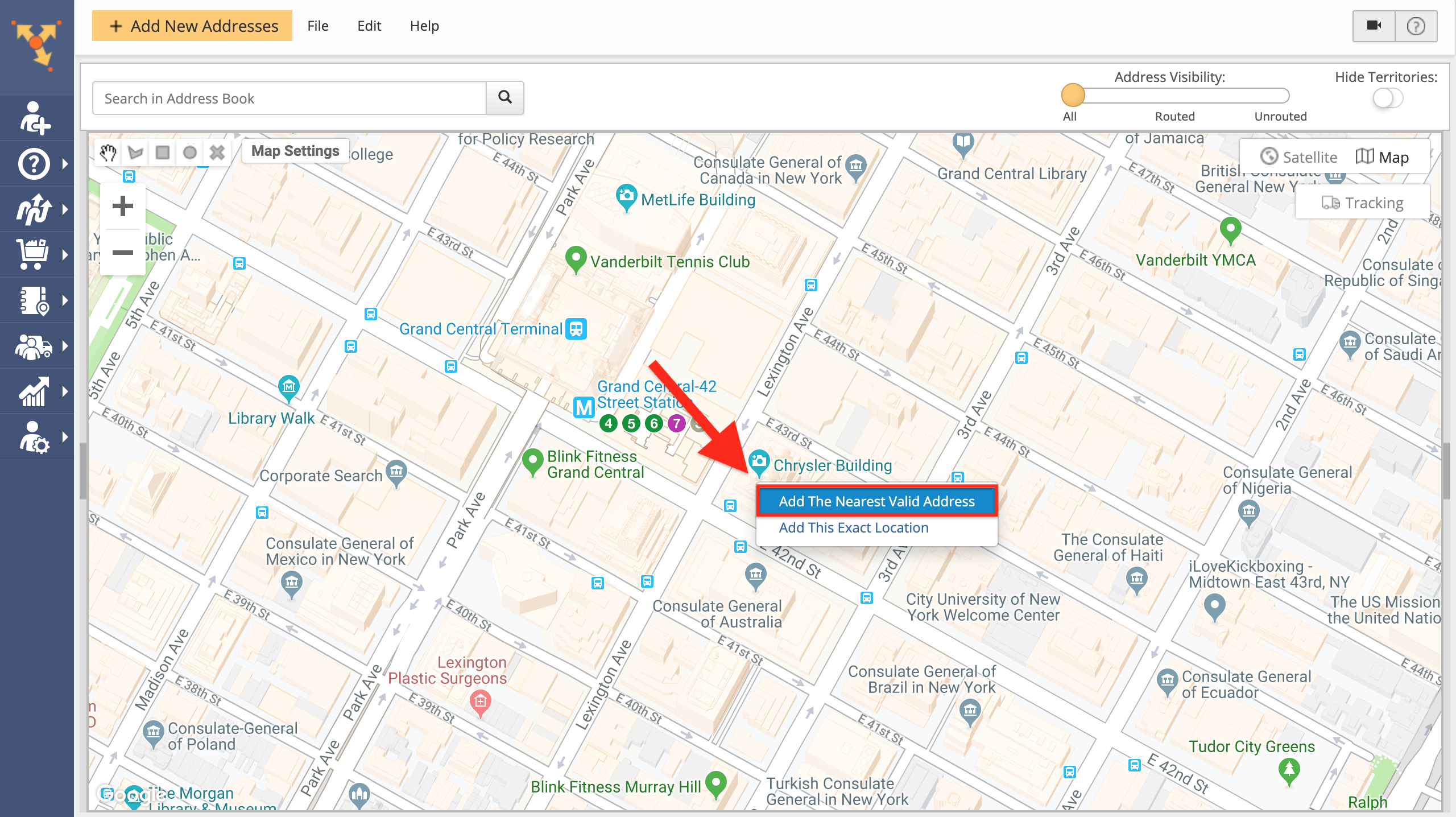 Drop A Pin On The Map To Save Address On Route Planner