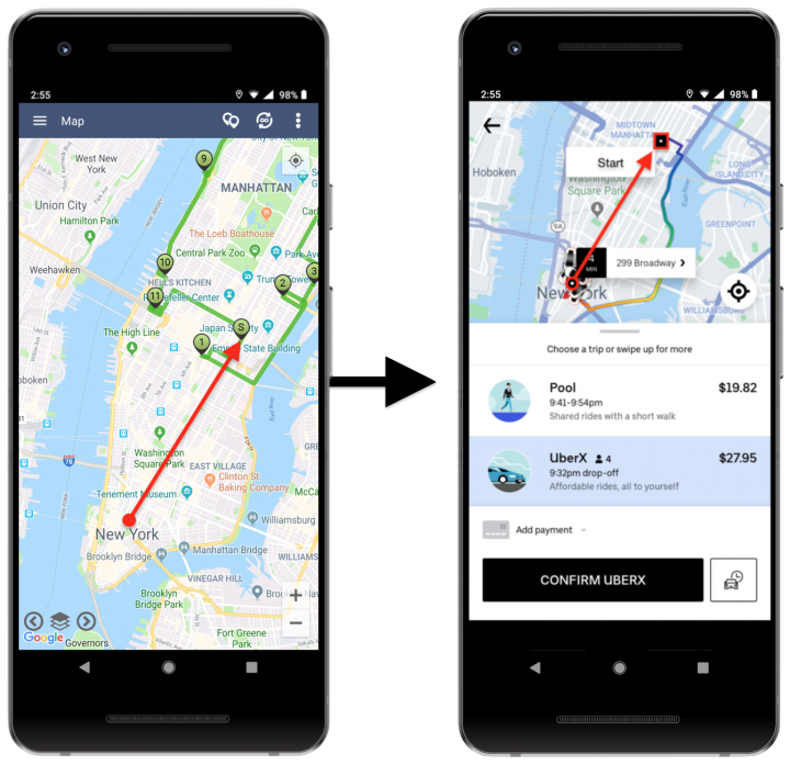 Plan Routes on Route Planner App and Use Uber Navigation