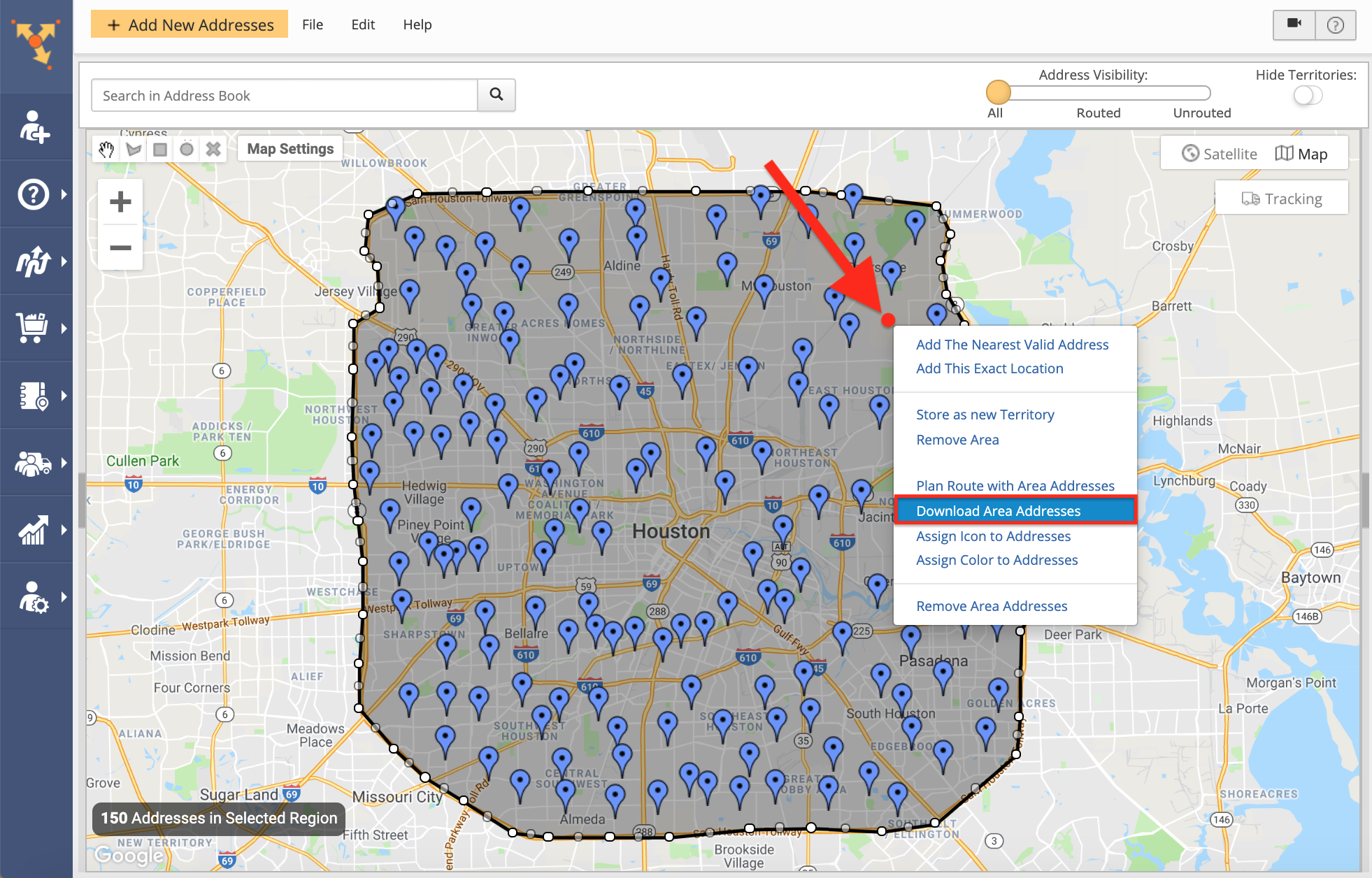 Export Addresses Stored On Your Multi Stop Route Planner