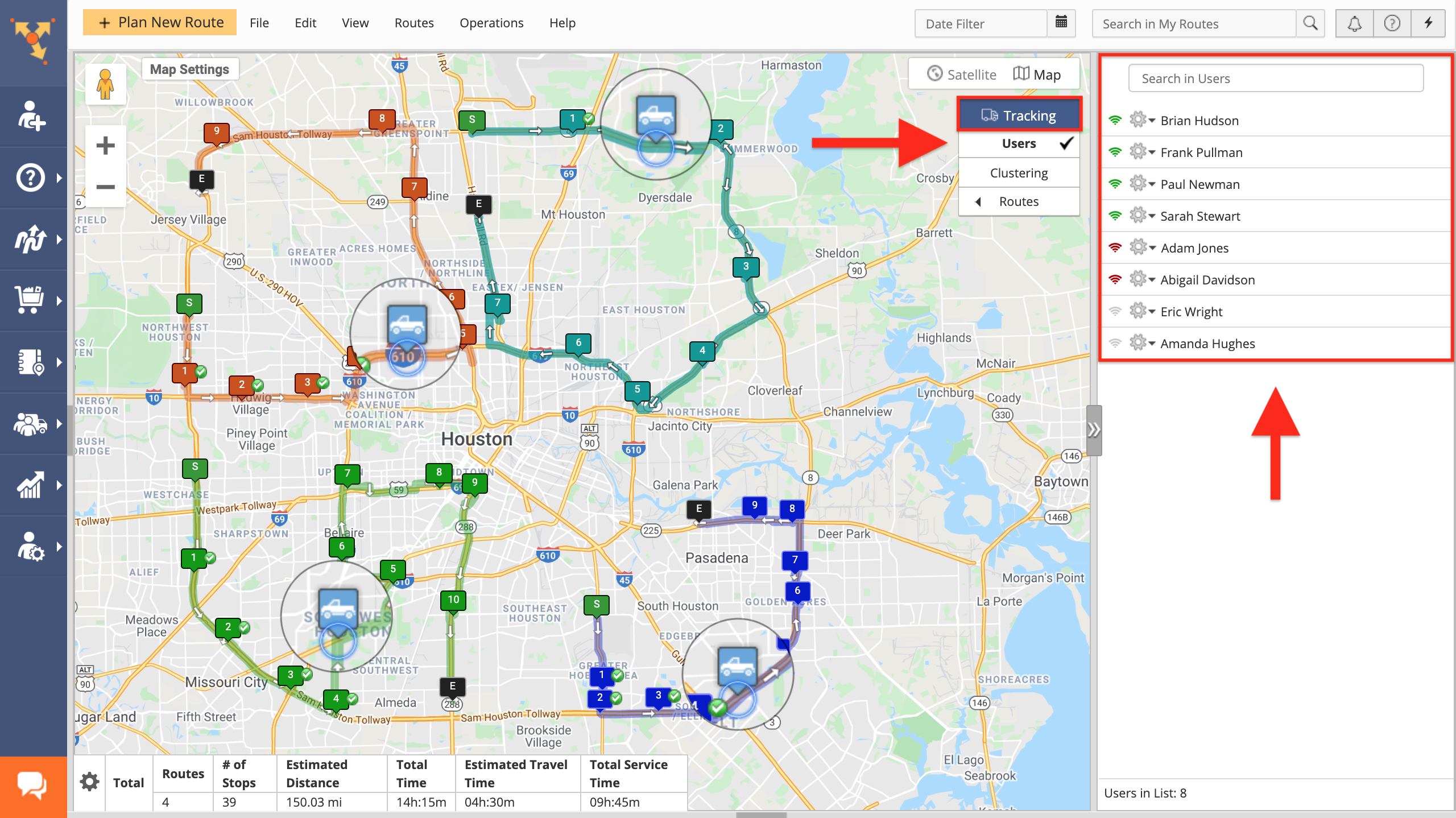 User Locations On The Map Clustering
