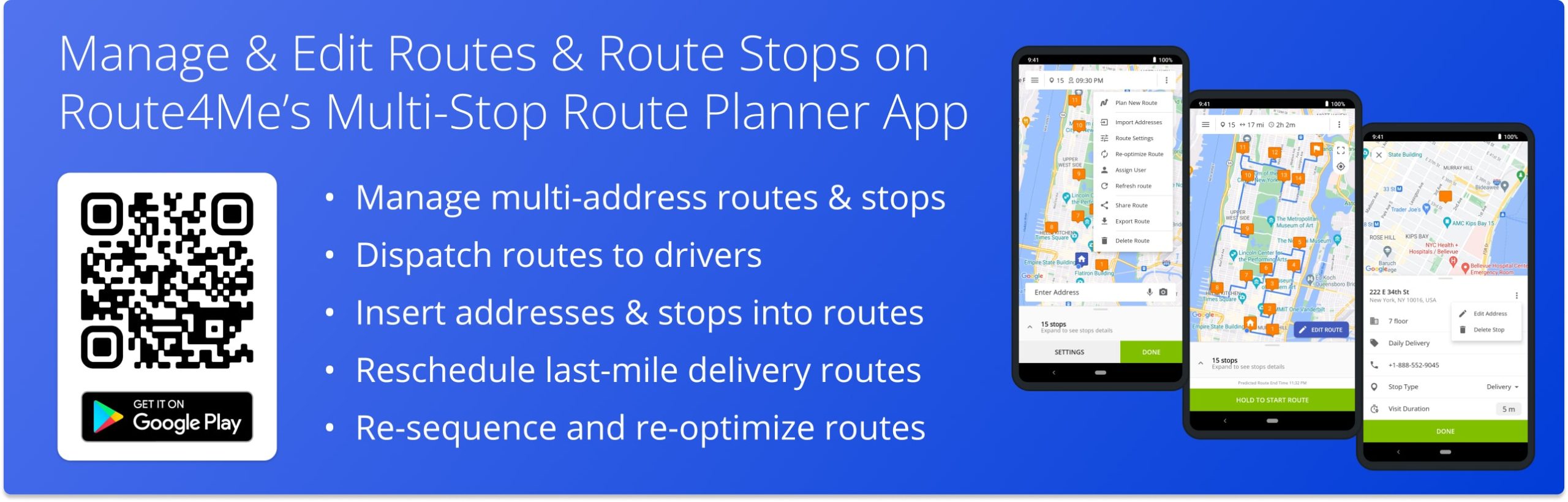 Manage And Edit Routes And Stops On Android Route Planner App
