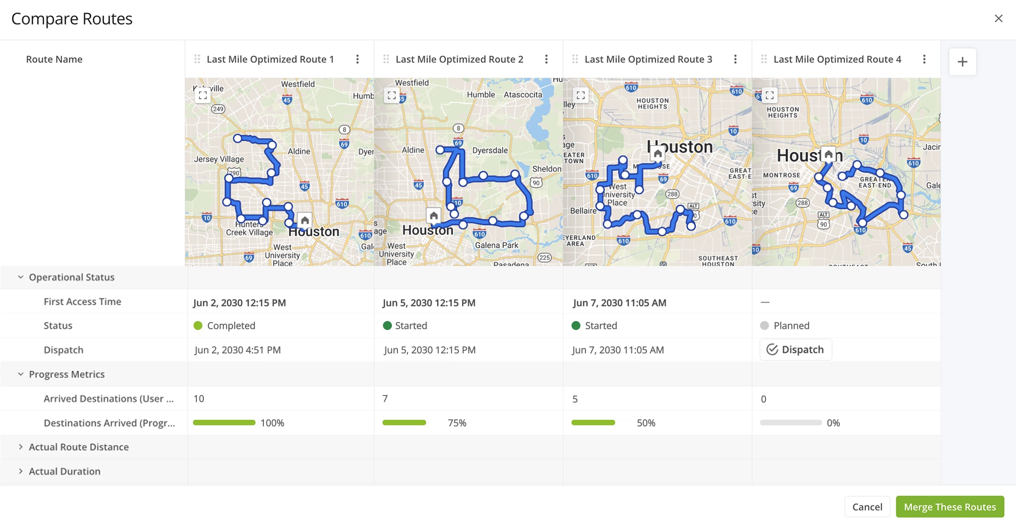 Compare Routes - View Multiple Routes Side By Side