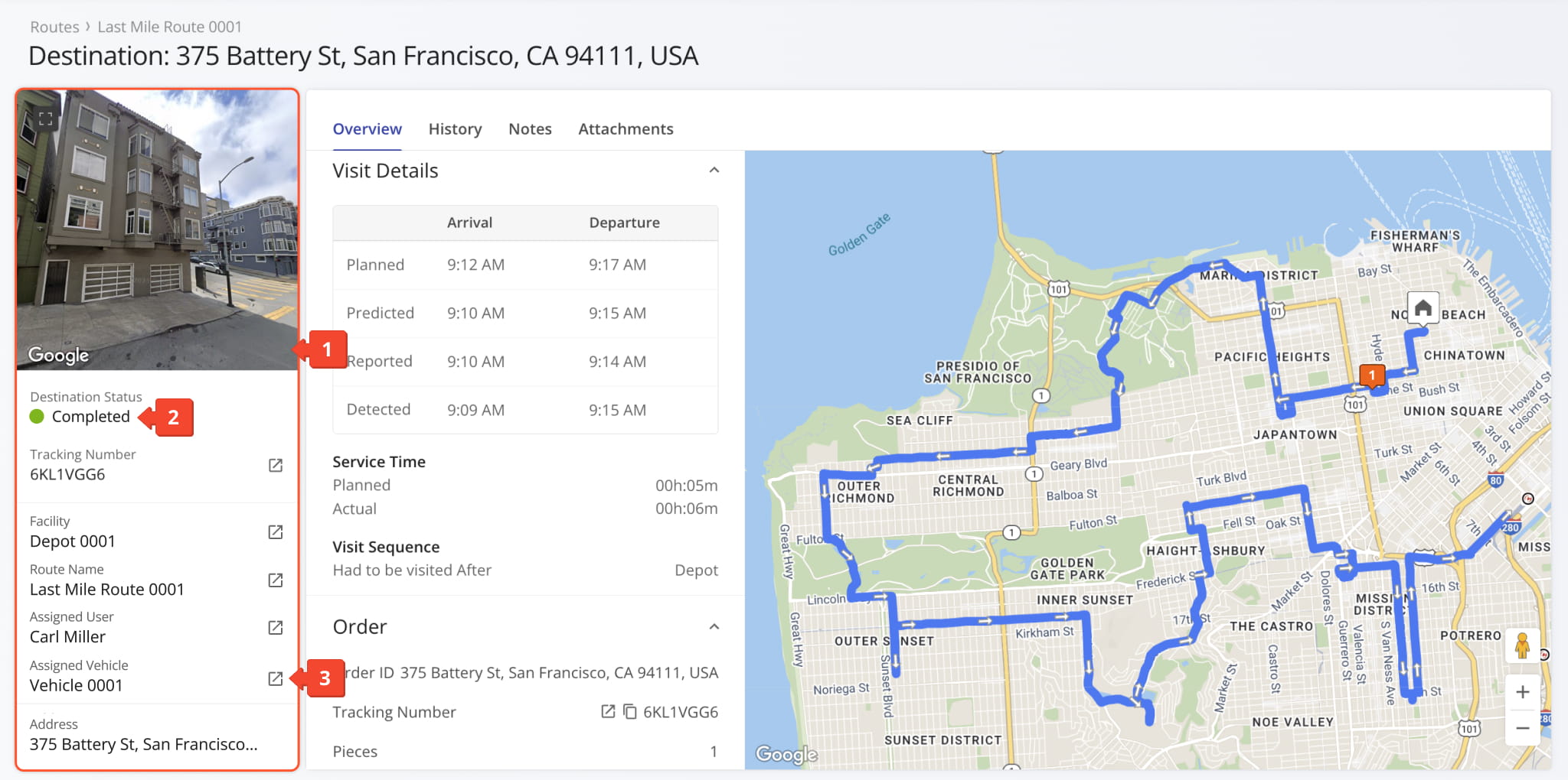 Track Real-Time Route Destination Data With Address Snapshots