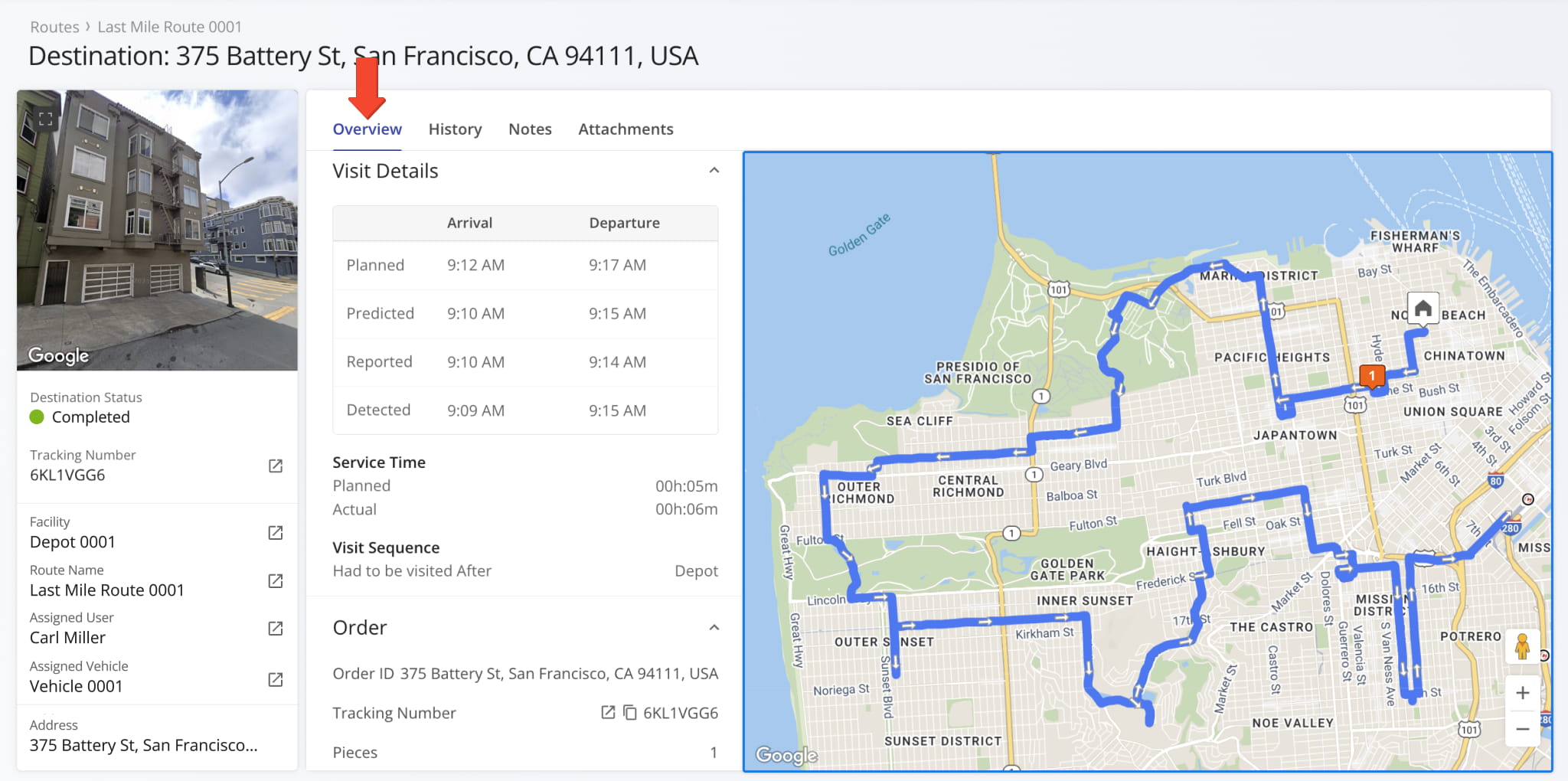 Track Real-Time Route Destination Data With Address Snapshots
